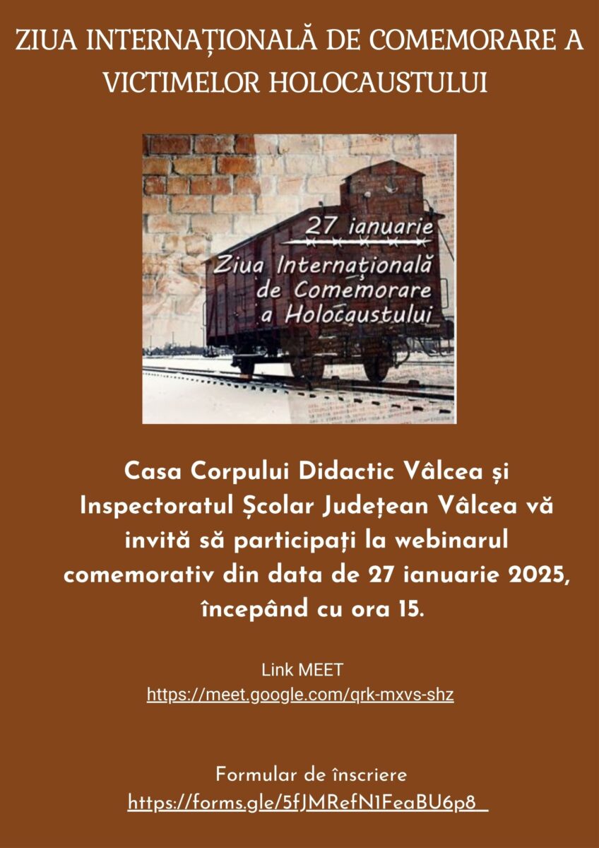 Ziua Internațională de Comemorare a Victimelor Holocaustului din data ...